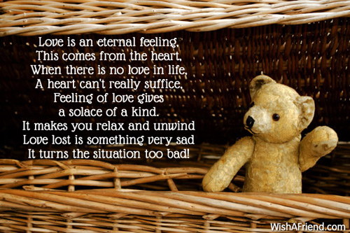 Love is truly eternal , Lost Love Poem